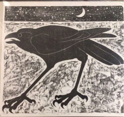 Peter Fox. Sheepfold. Limited edition linocut print | Redwing Gallery